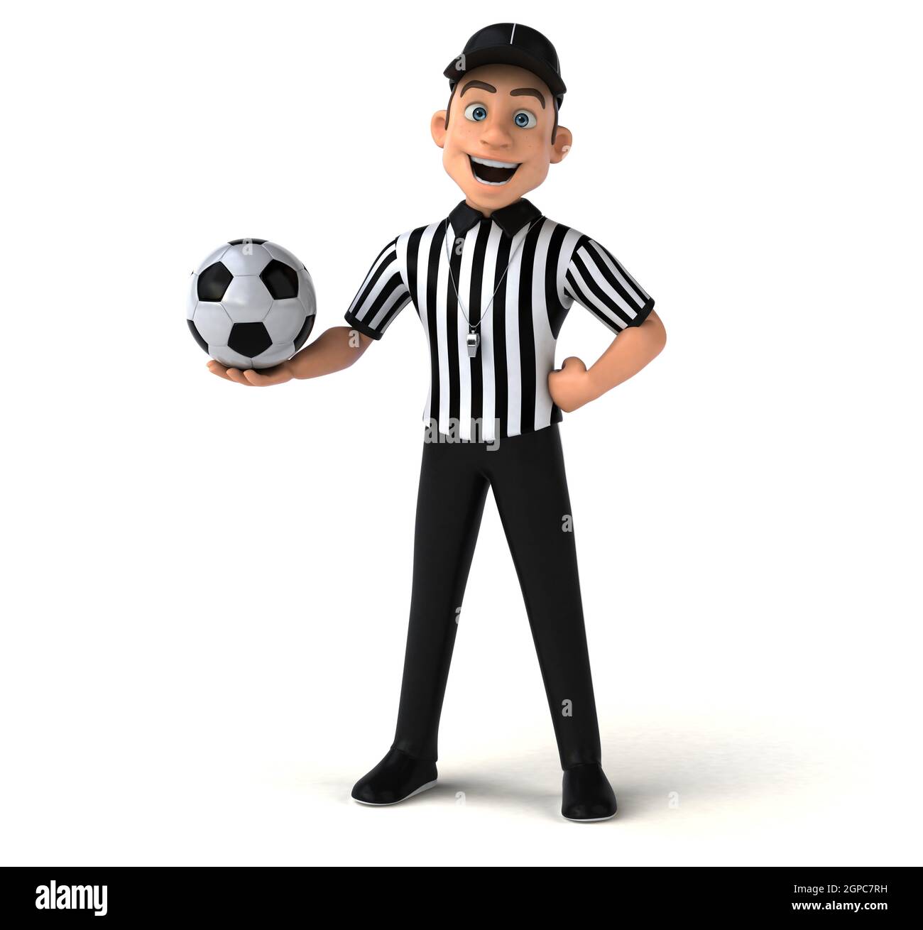 Fun 3D Illustration of an american Referee Stock Photo - Alamy