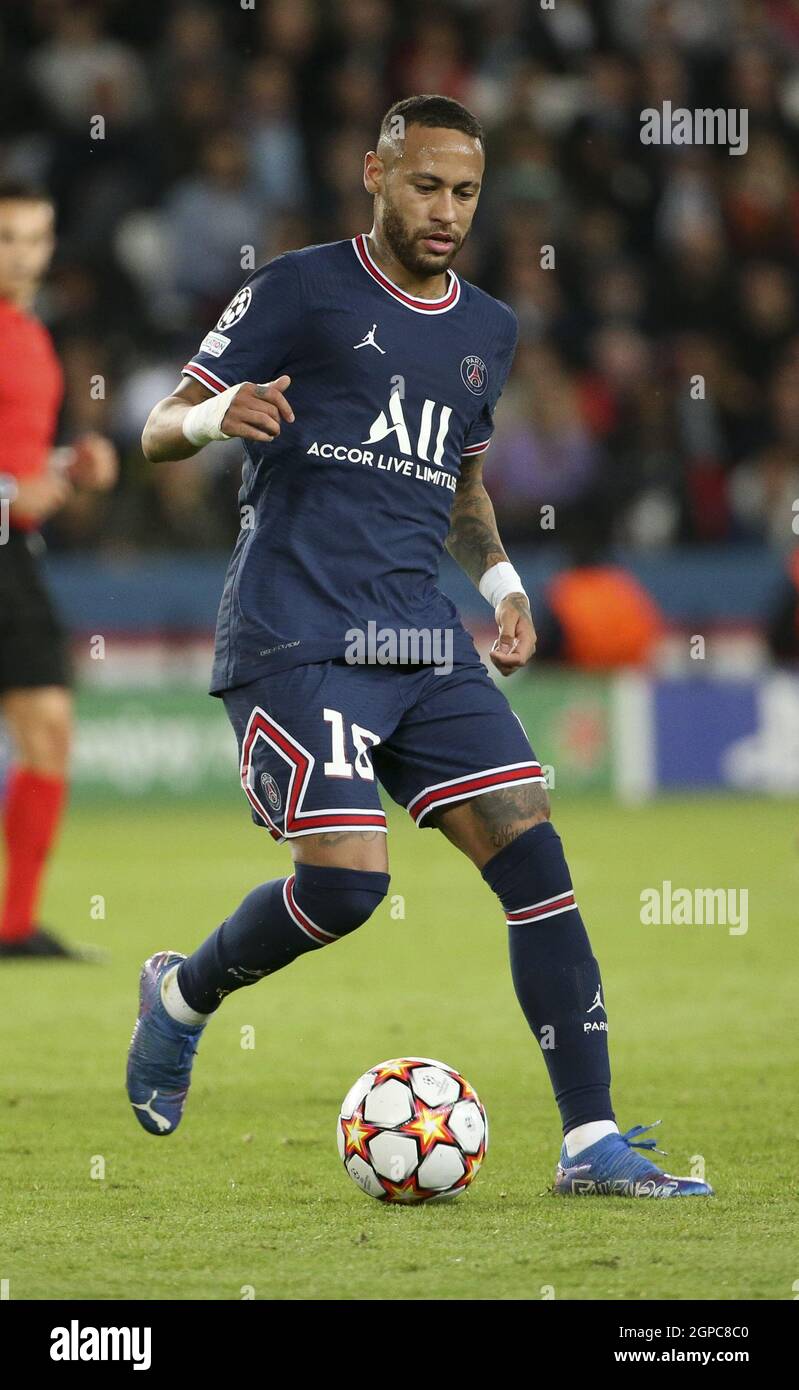 Paris, France. 28th Sep, 2021. Neymar Jr of PSG during the UEFA ...