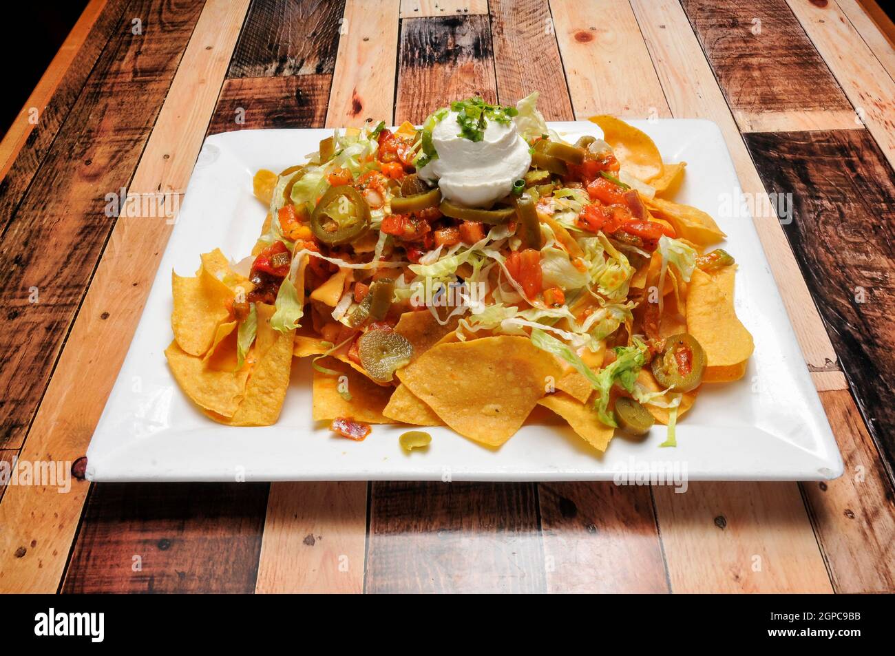 Traditional and Authentic Mexican cuisine known as nachos Stock Photo ...