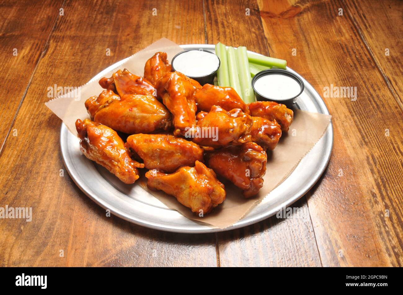 Authentic American cuisine food best known as buffalo hot wings Stock ...