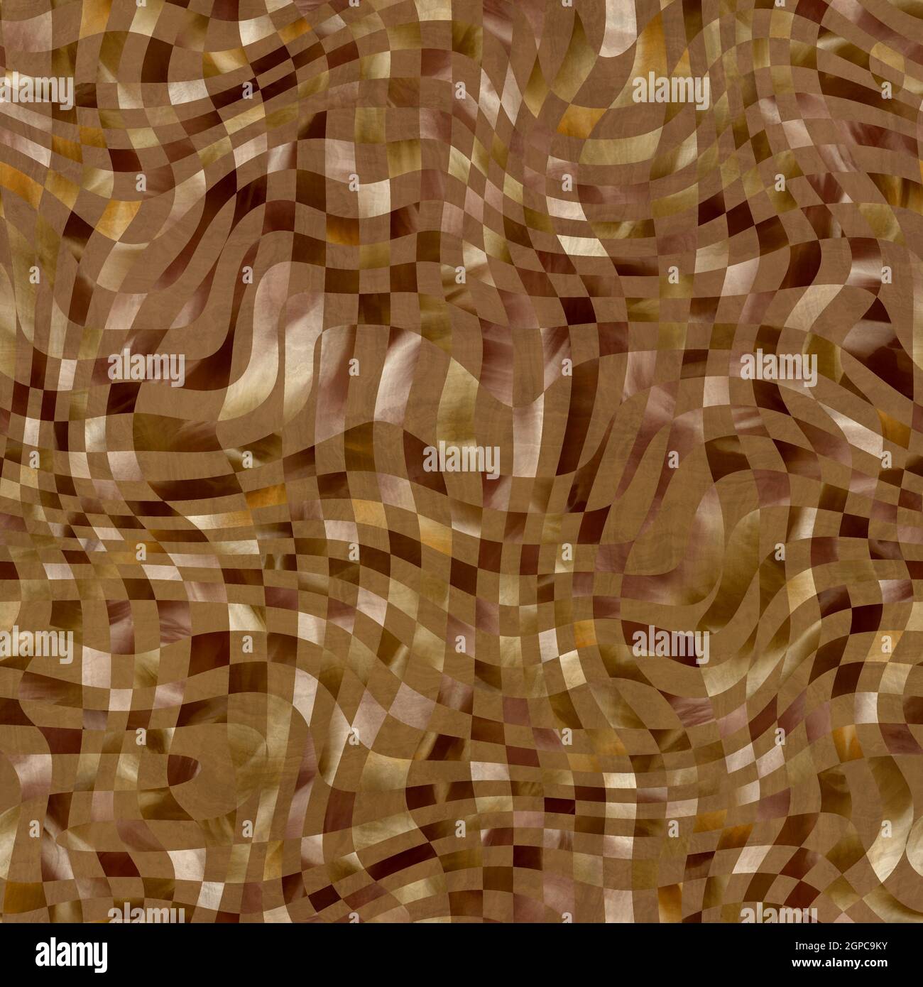 Seamless abstract wavy distorted check pattern for print Stock Photo ...