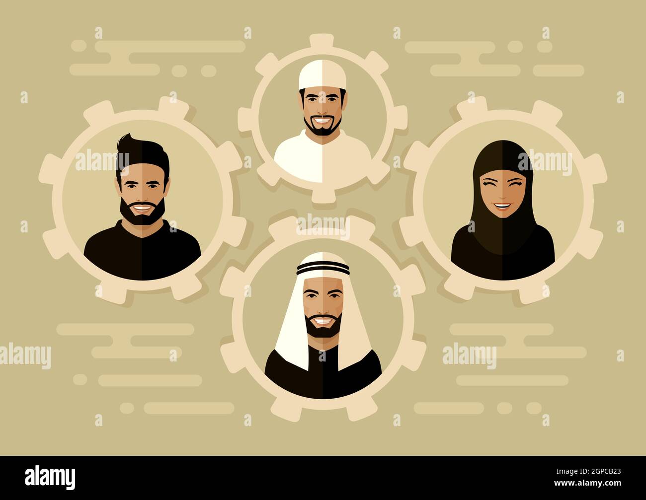 smile arab people group, saudi business team, team work concept Stock ...