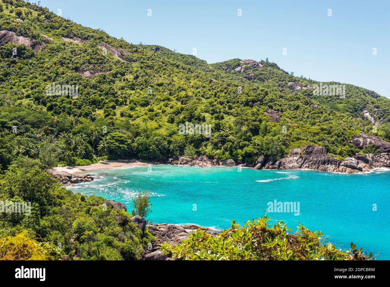 Anse Major beach - one of the many scenic beaches decorated with ...