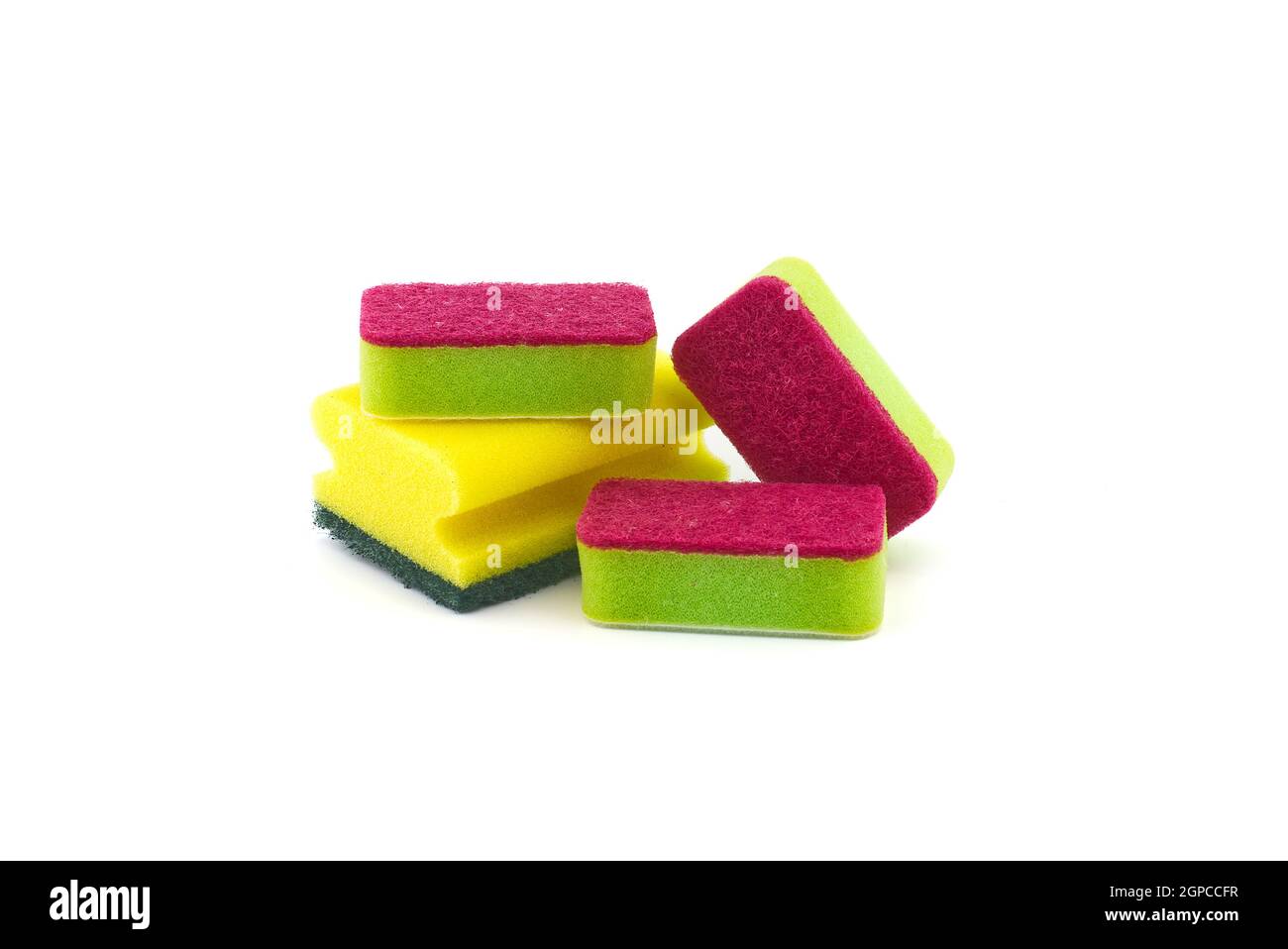 Colorful cleaning sponges isolated on a white background Stock Photo ...