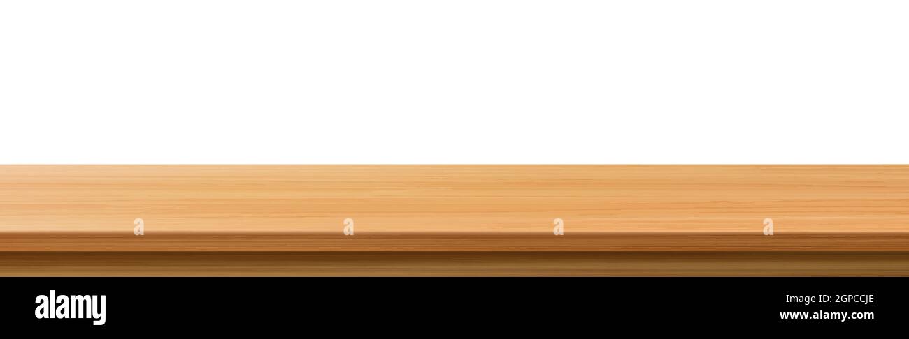 Large table top, solid wood texture, white background - Vector ...