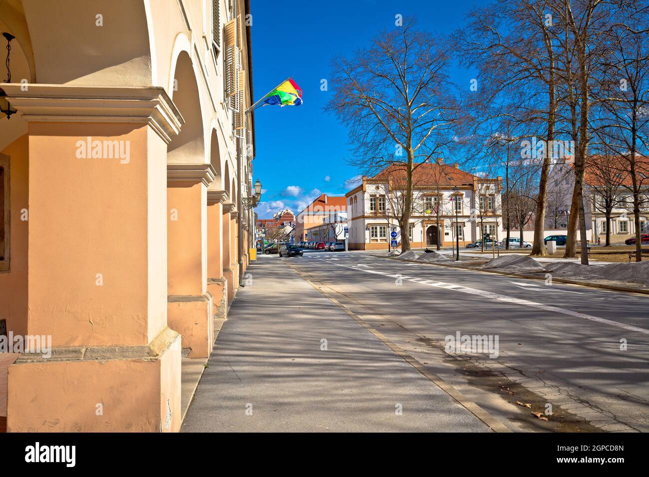 Town of Bjelovar architecture street view, Bilogora region of Northern ...