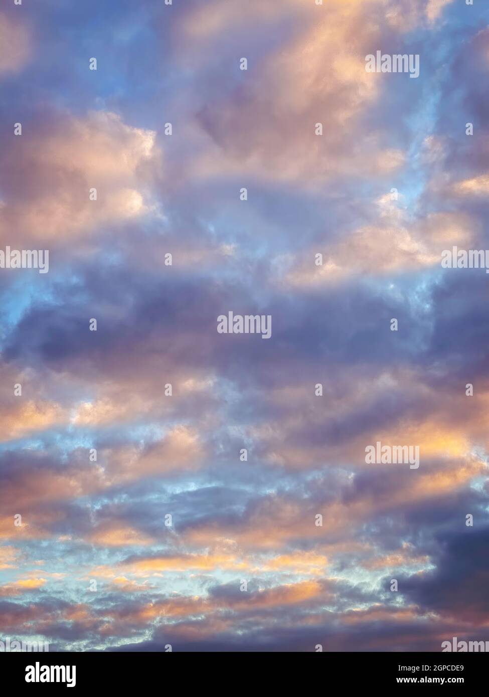 Beautiful dramatic sky painted by the sun leaving bright golden and ...