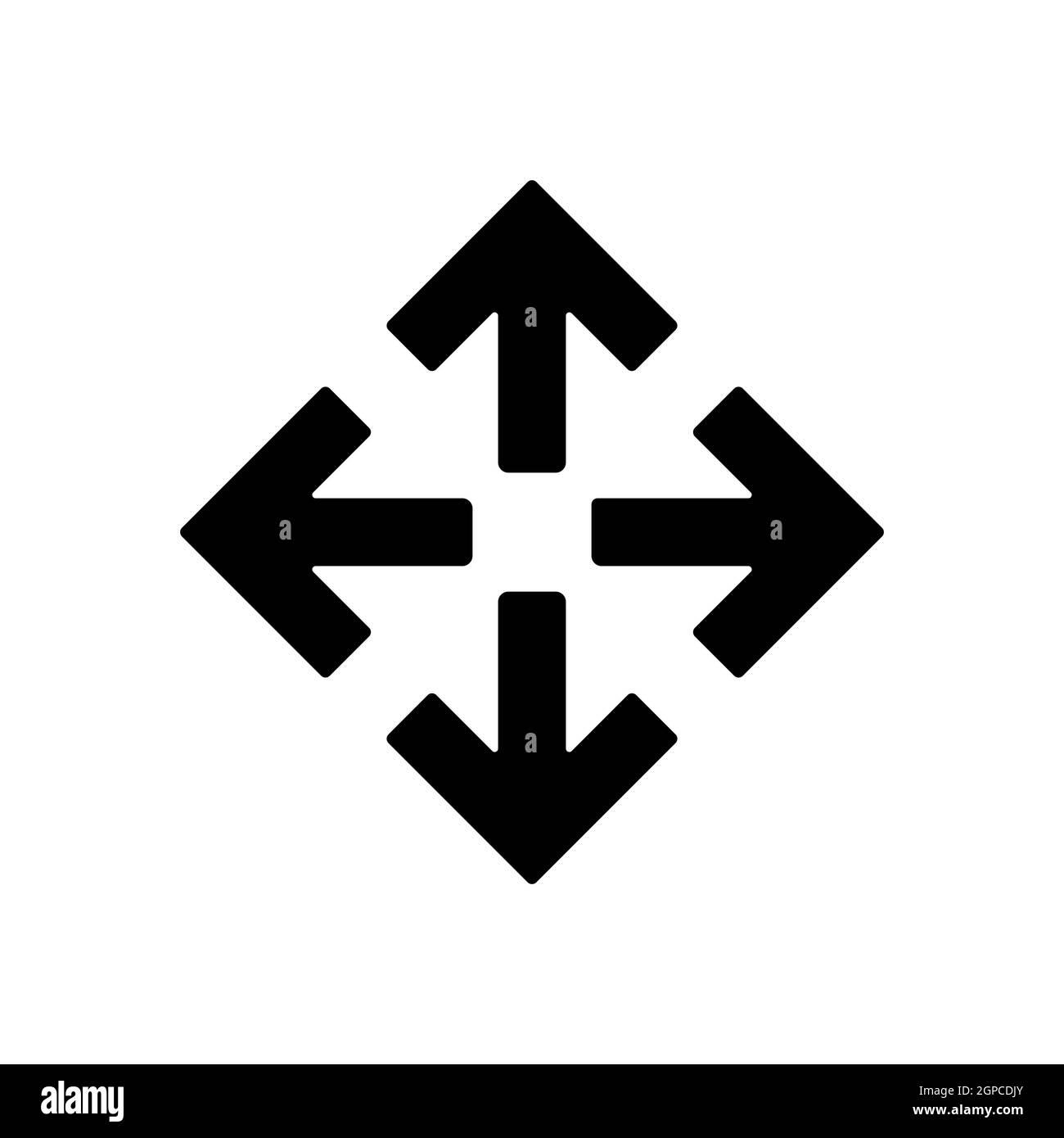 Arrows Pointing Inward Logo