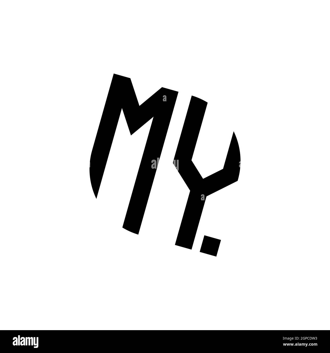 MK logo with golden diamond shape style vector, monogram geometric ...