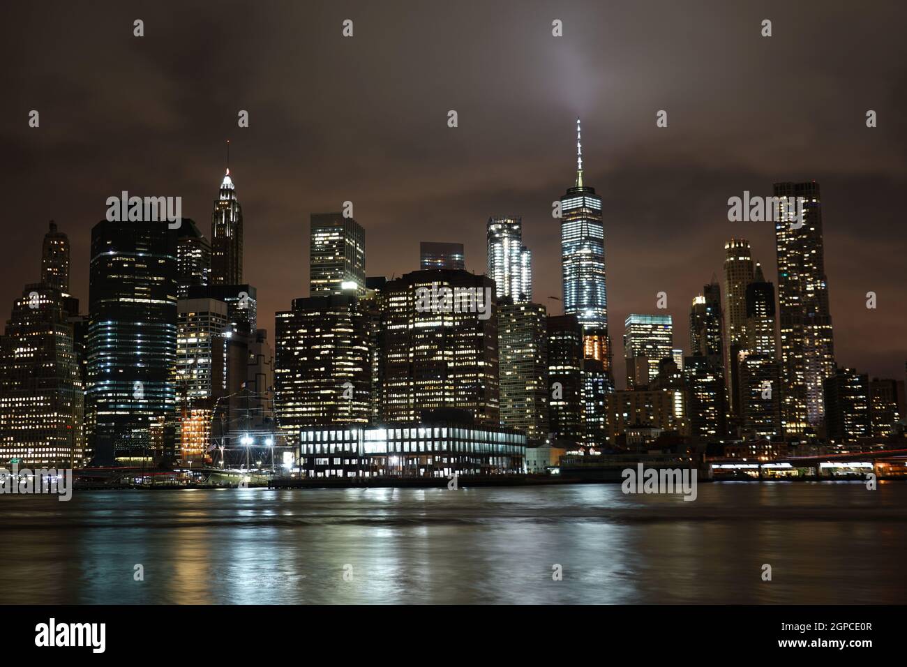 New York Manhattan night view. Shooting Location: New York, Manhattan ...