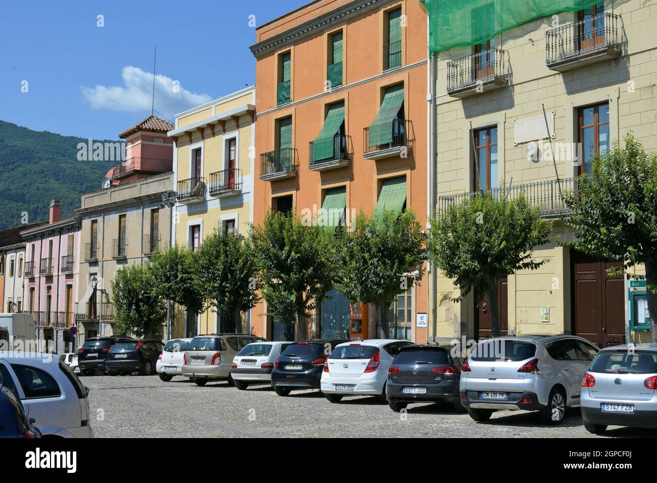 Historic center of Angles located in the region of La Selva in the ...