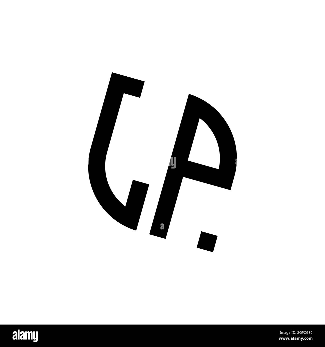 LP logo with geometric shape vector monogram design template isolated ...