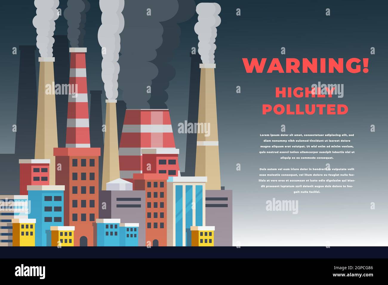 High smog air pollution Stock Vector Images - Alamy