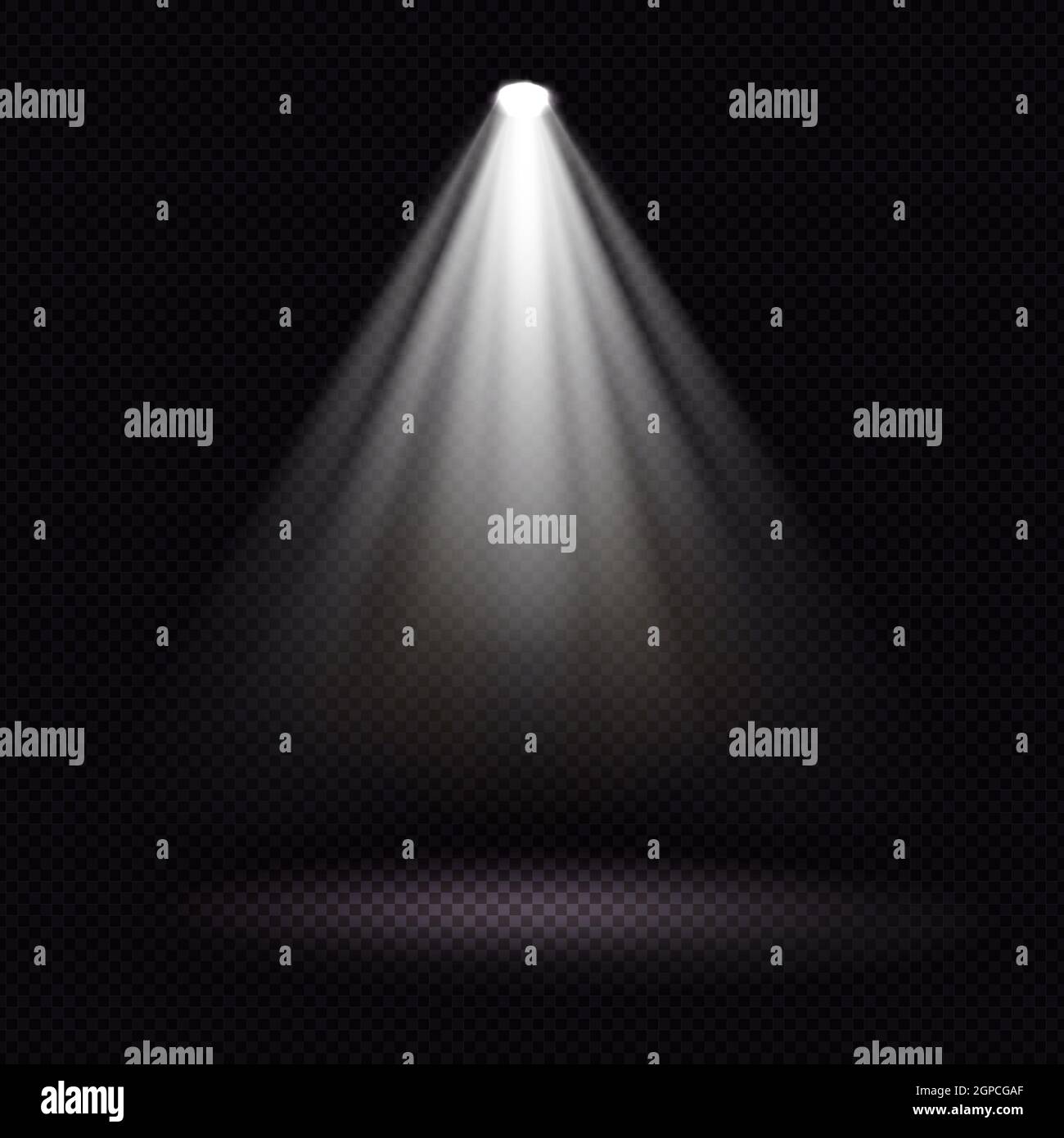 Realistic lighting, light rays on a dark background - Vector ...