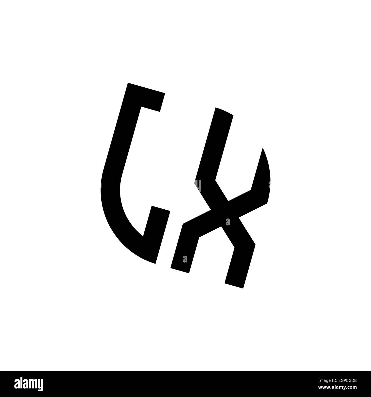 LX logo with geometric shape vector monogram design template isolated ...