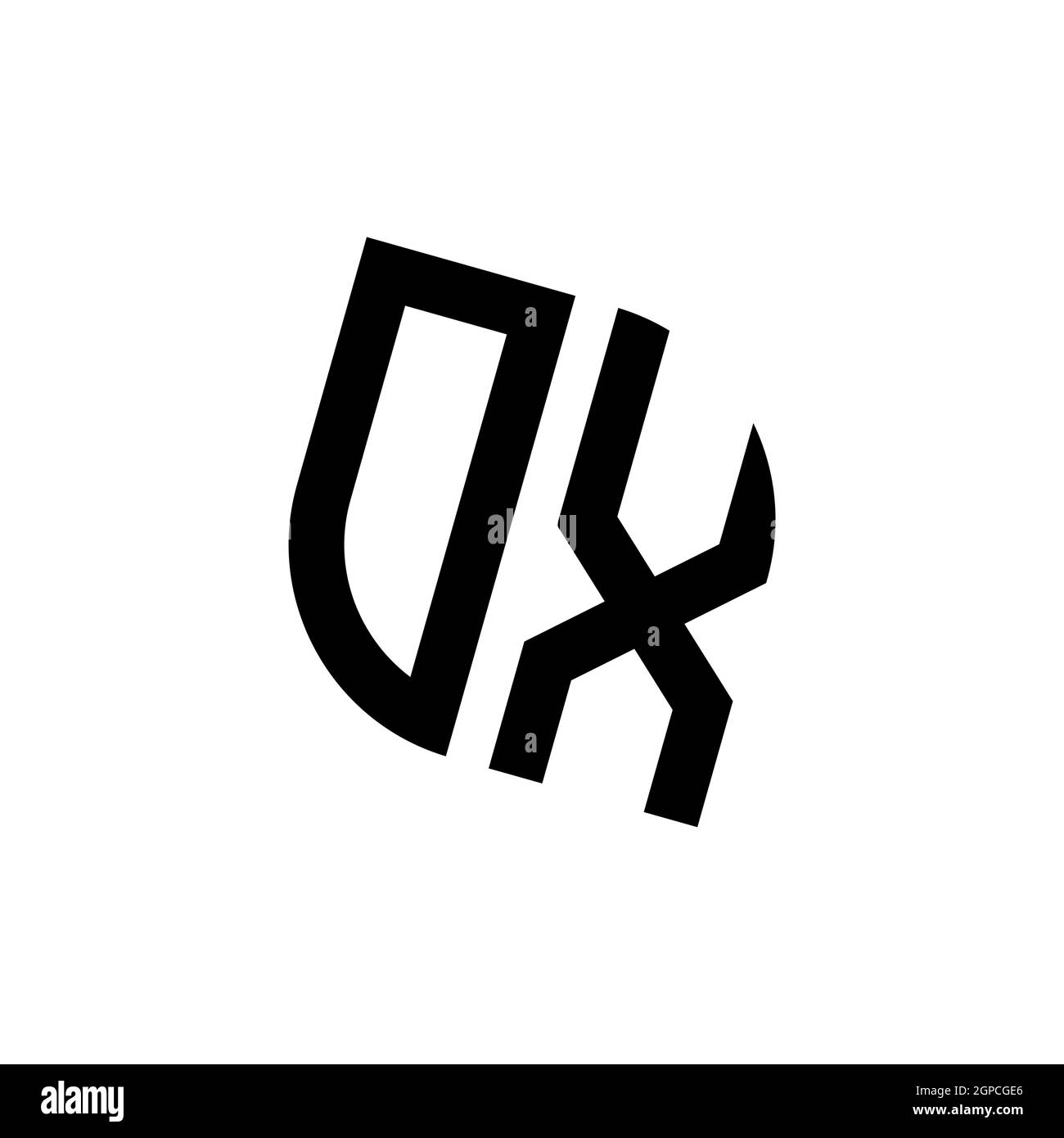OX logo with geometric shape vector monogram design template isolated ...