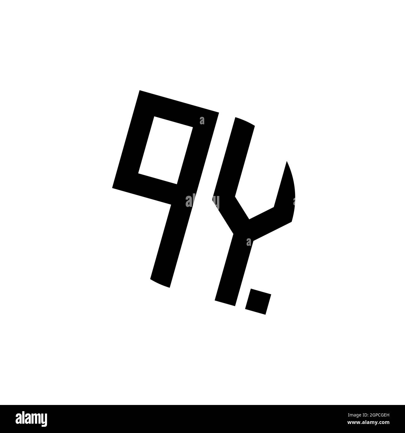 PY logo with geometric shape vector monogram design template isolated ...
