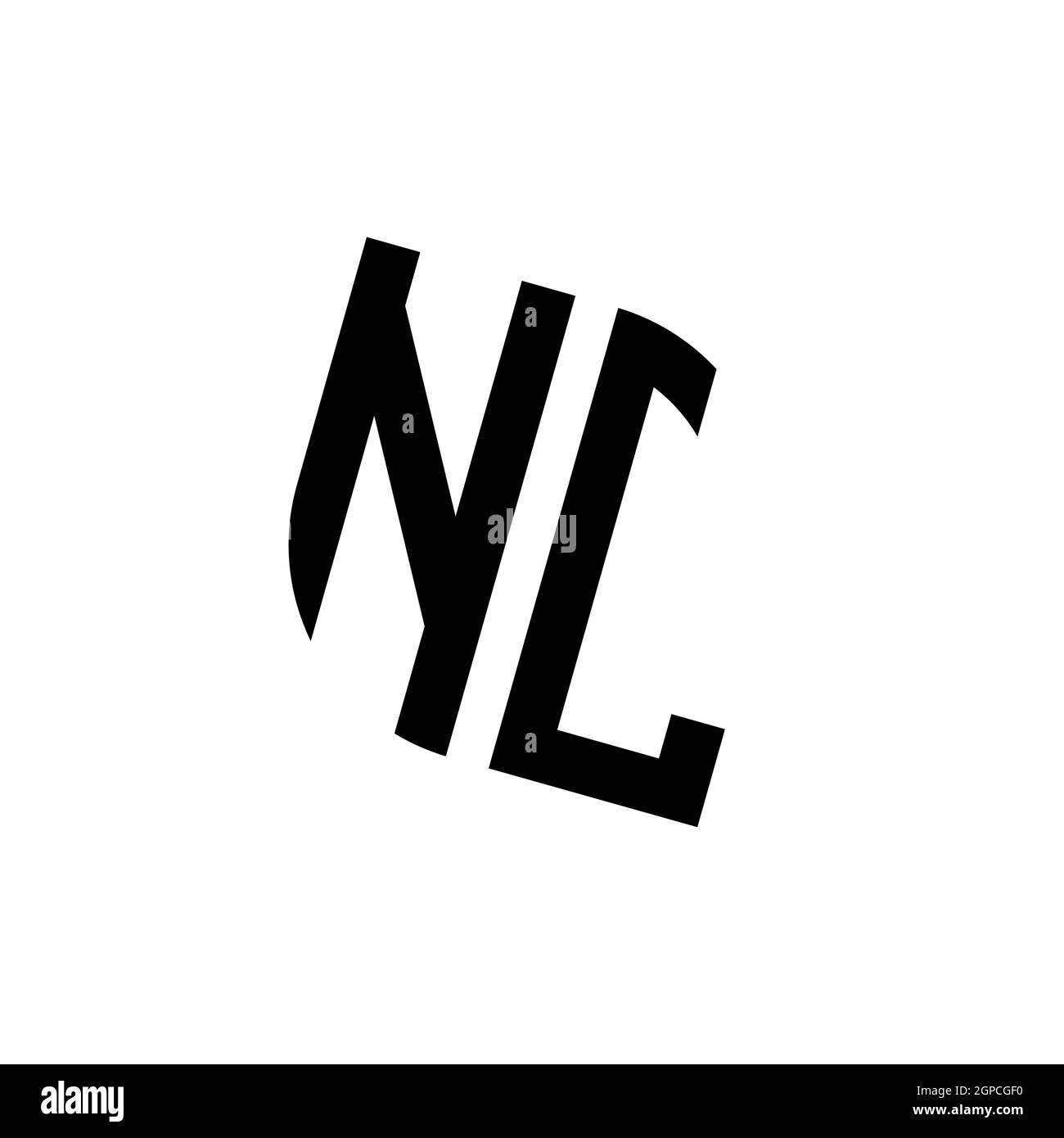 NL logo with geometric shape vector monogram design template isolated ...
