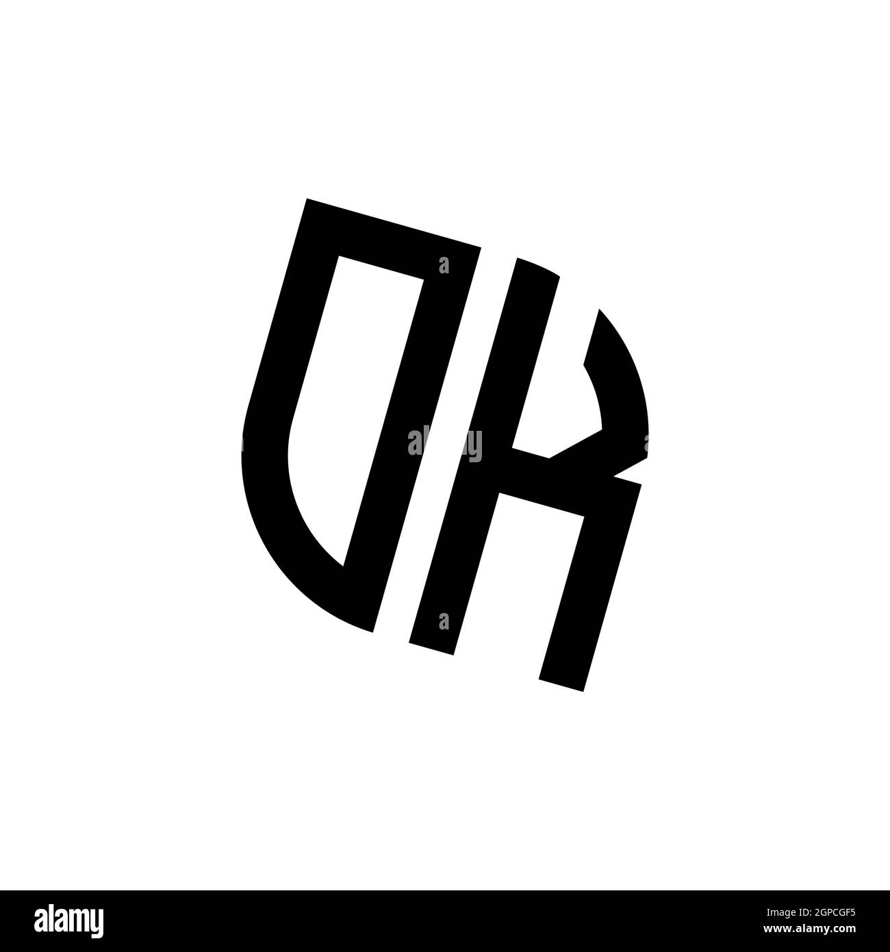 OK logo with geometric shape vector monogram design template isolated ...