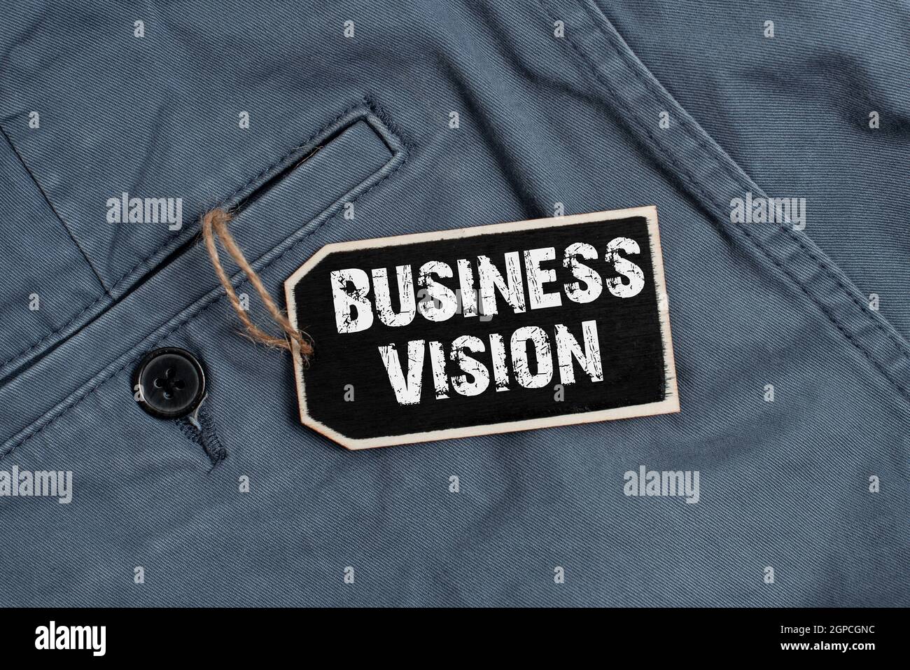 Hand writing sign Business Vision. Word for grow your business in the ...