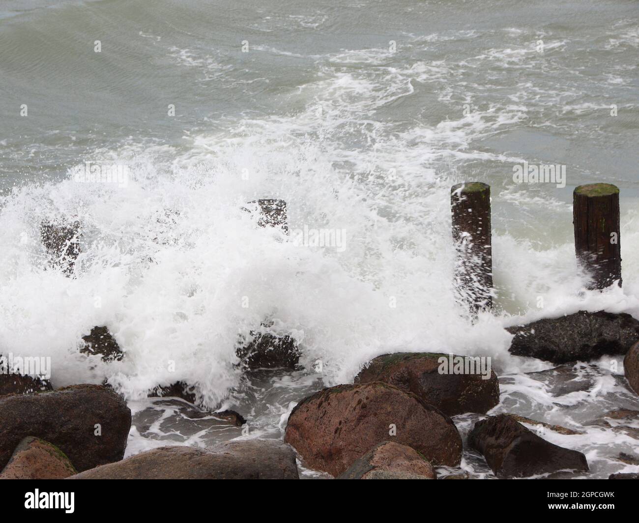 Wave protection poles hi-res stock photography and images - Alamy