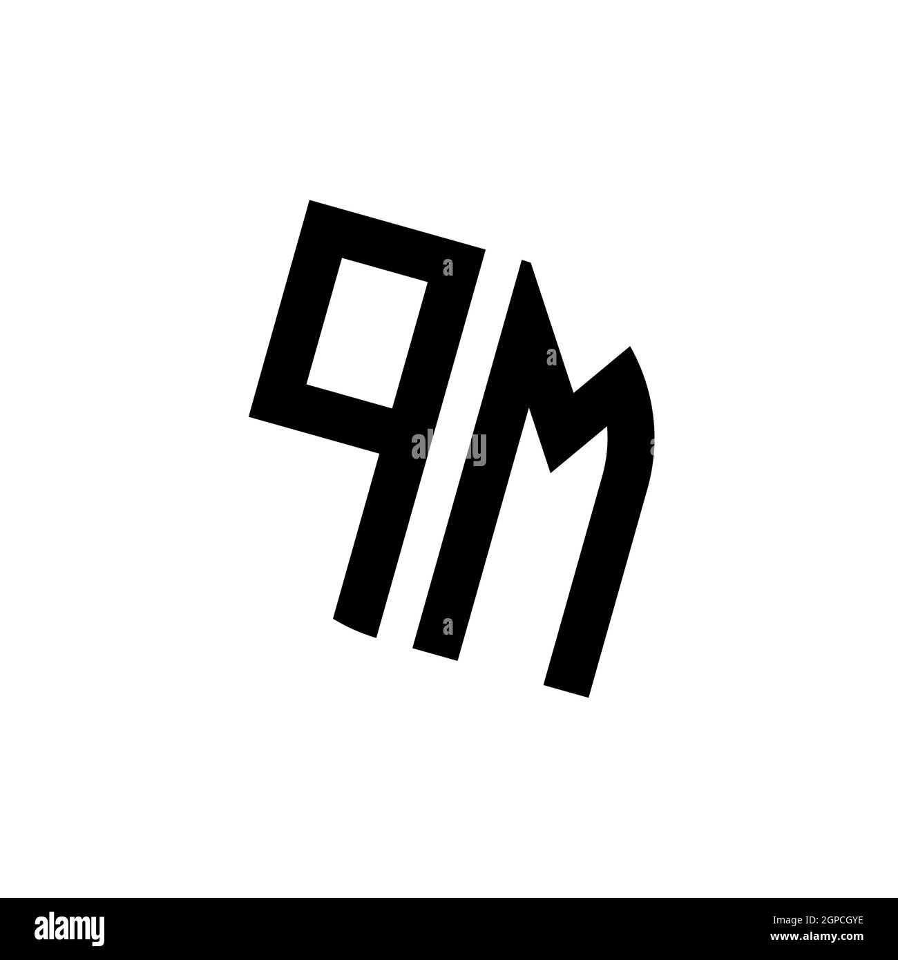 PM logo with geometric shape vector monogram design template isolated ...