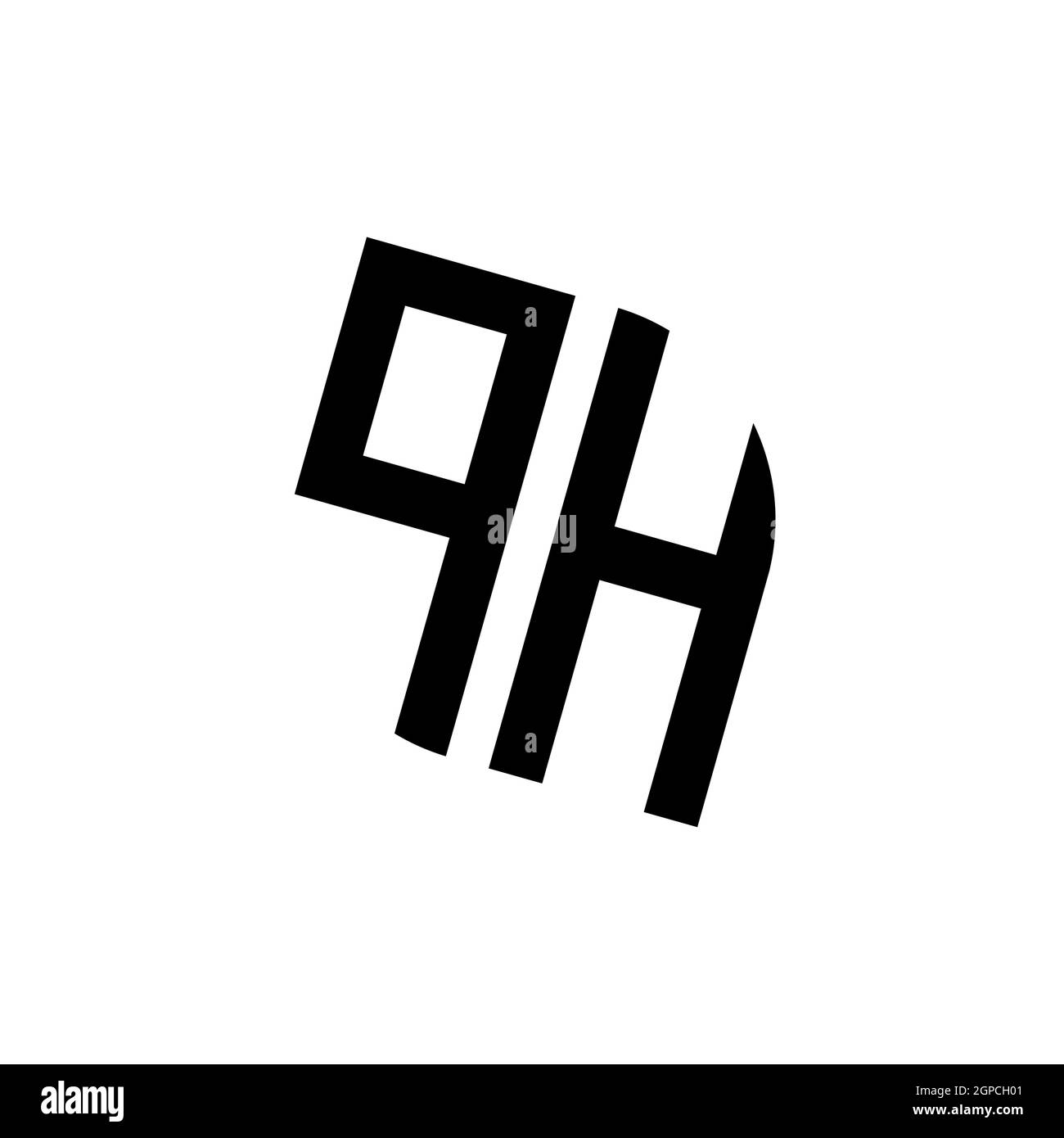 PH logo with geometric shape vector monogram design template isolated ...