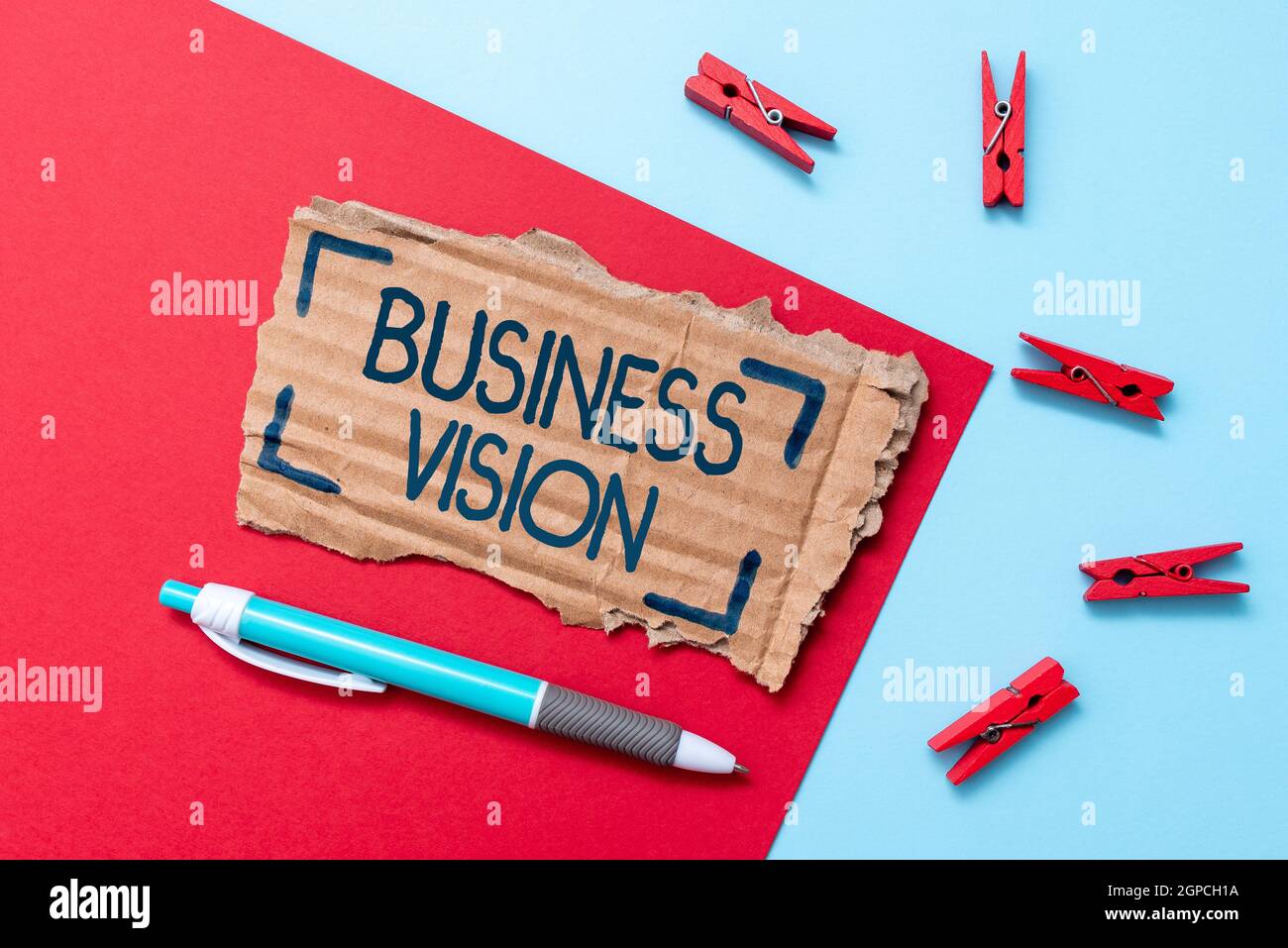 Sign displaying Business Vision. Concept meaning grow your business in ...