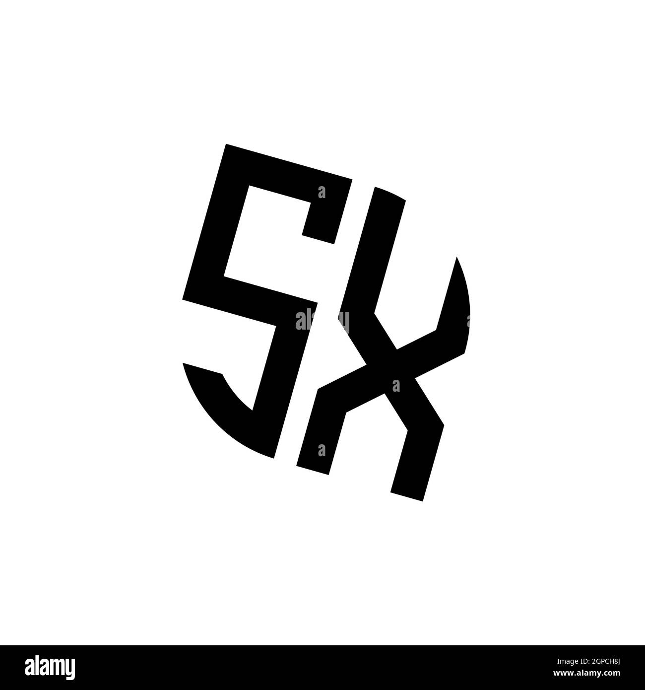 SX logo with geometric shape vector monogram design template isolated ...