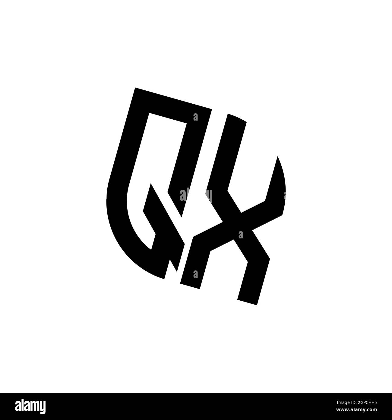 QX logo with geometric shape vector monogram design template isolated ...