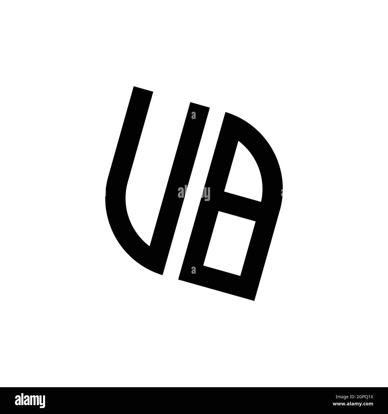 UB logo with geometric shape vector monogram design template isolated ...
