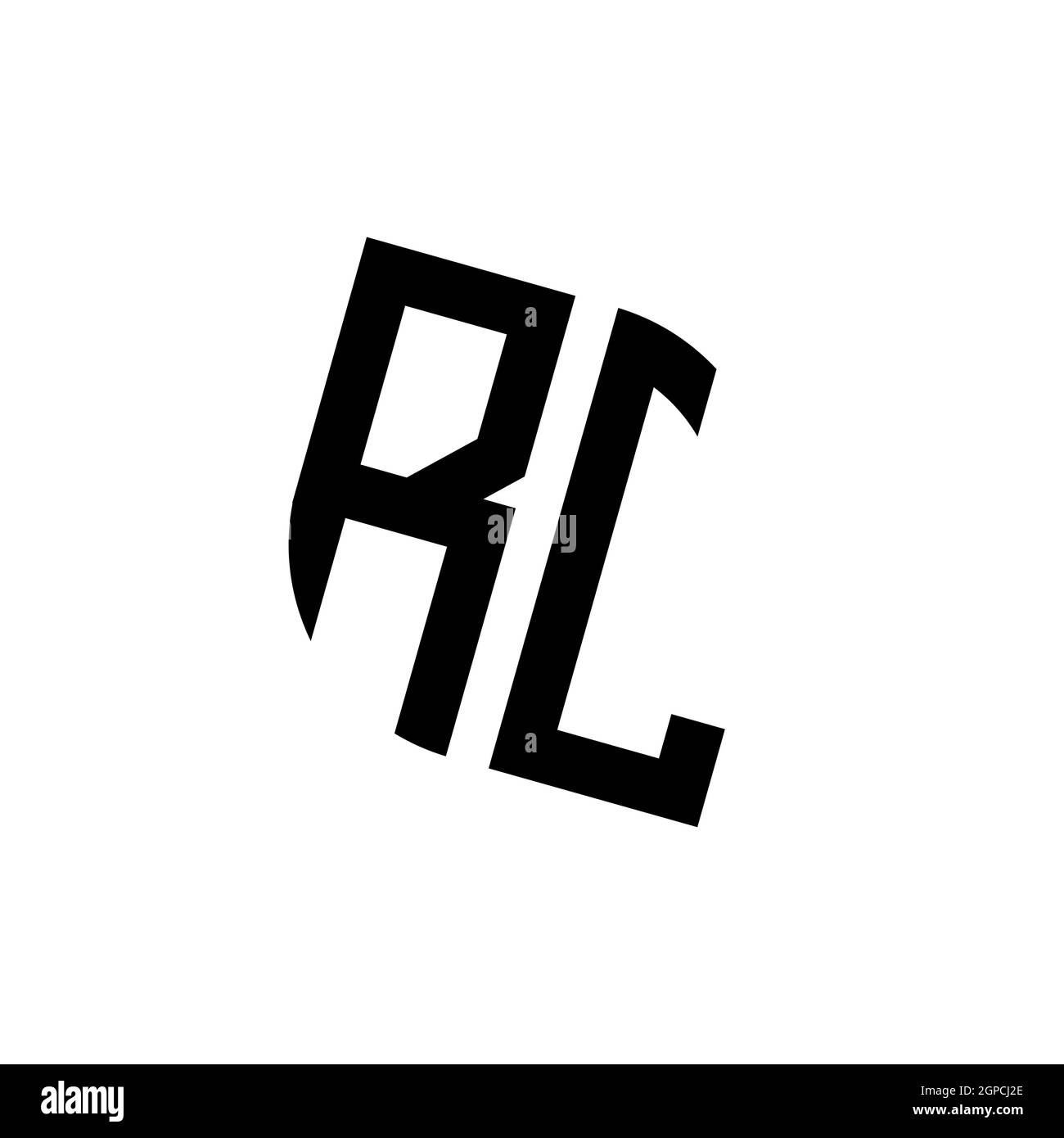 RL logo with geometric shape vector monogram design template isolated ...