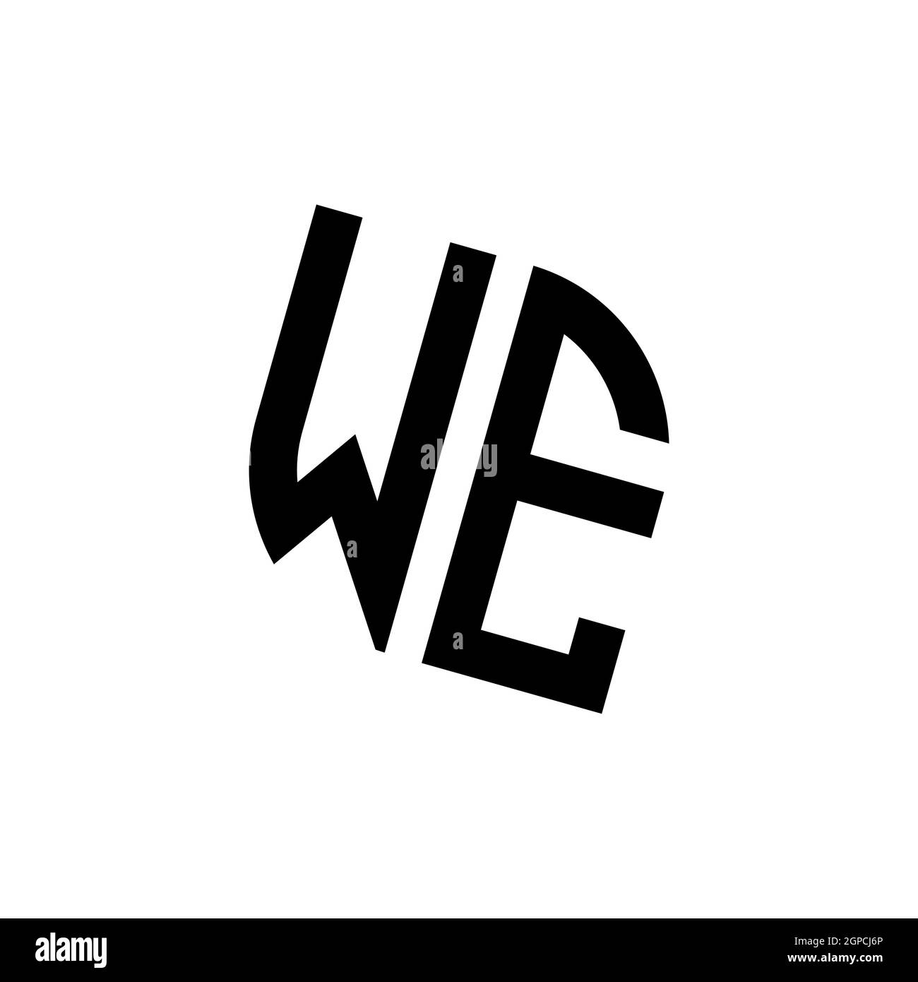 WE logo with geometric shape vector monogram design template isolated ...