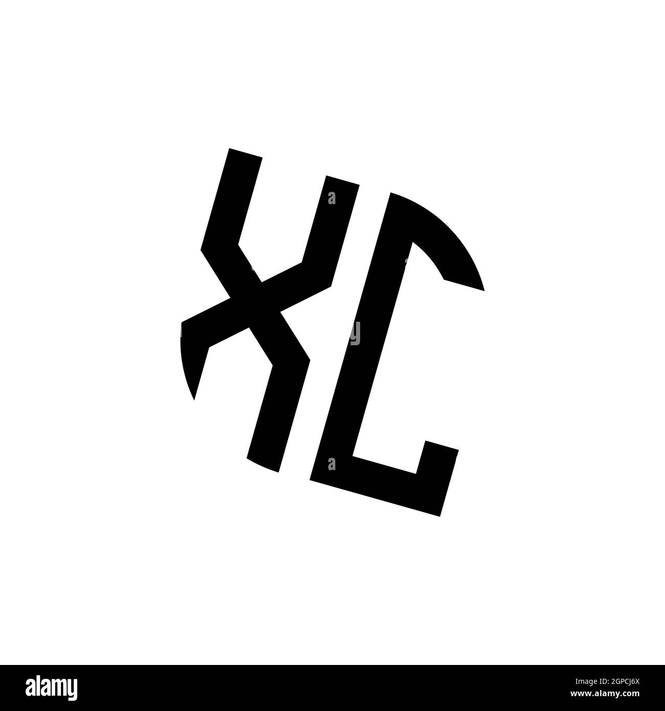 XC logo with geometric shape vector monogram design template isolated on white background Stock ...