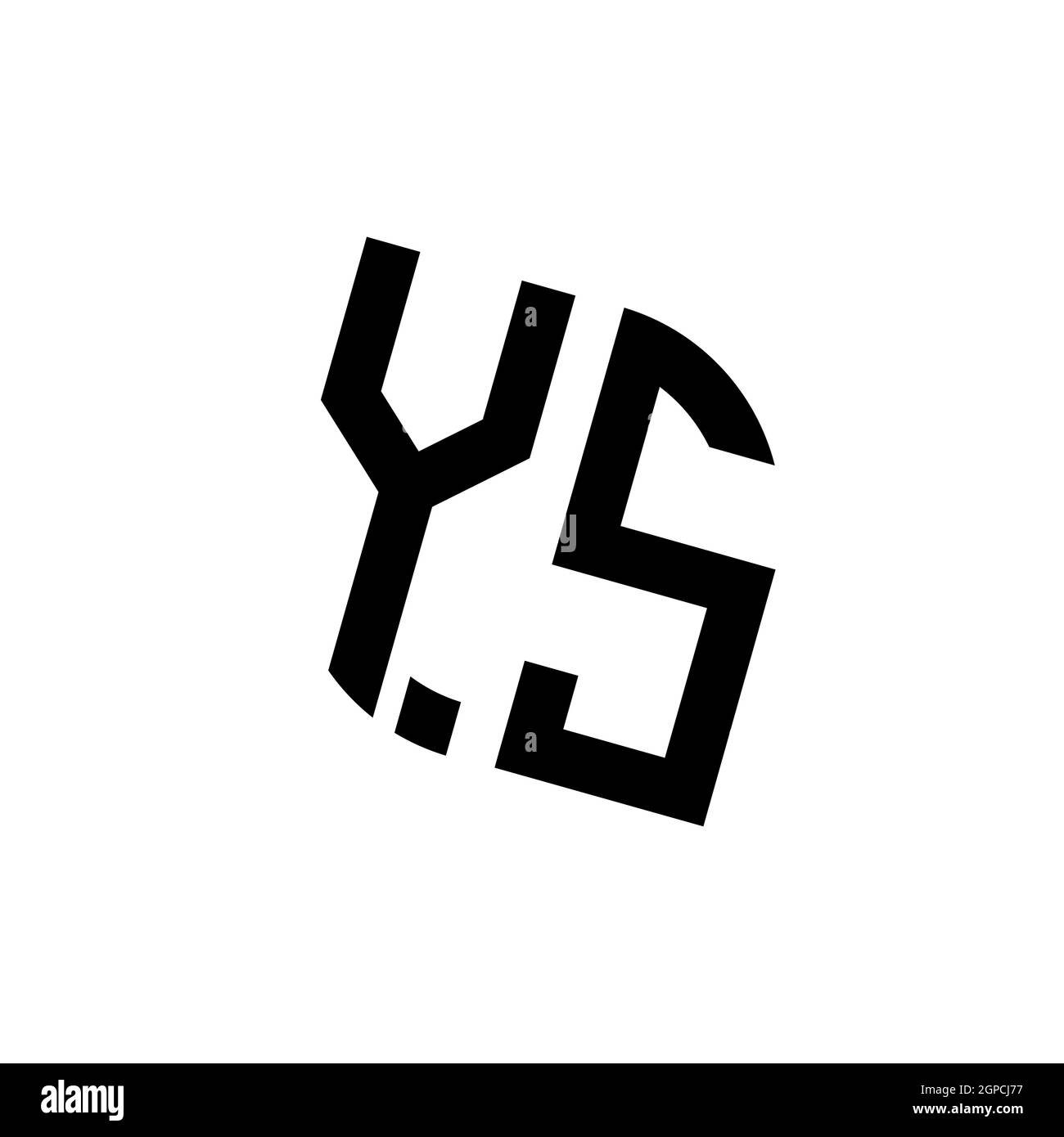 YS logo with geometric shape vector monogram design template isolated ...