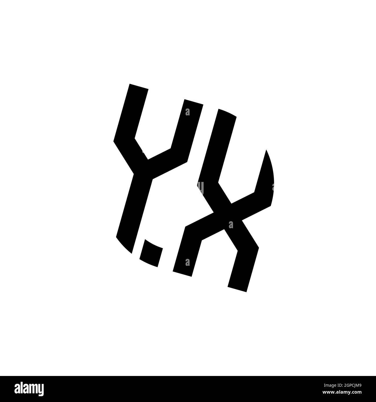 YX logo with geometric shape vector monogram design template isolated ...