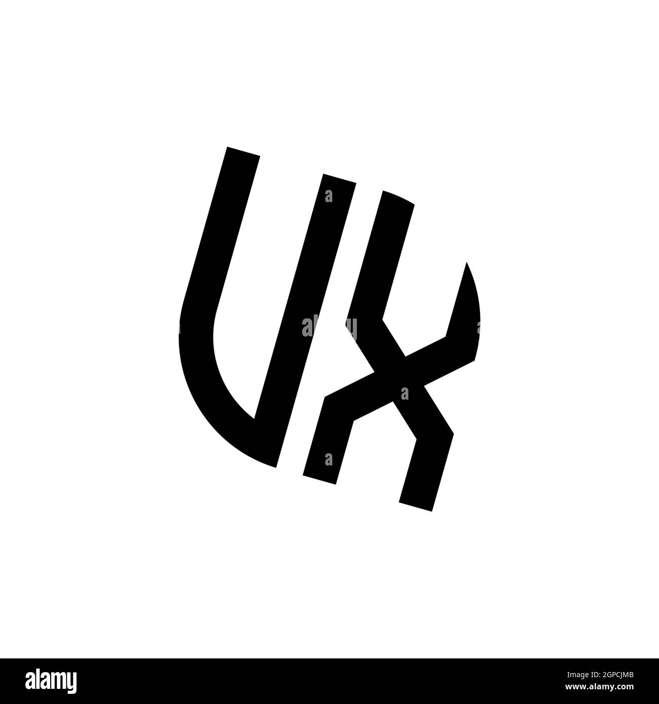UX logo with geometric shape vector monogram design template isolated on white background Stock ...