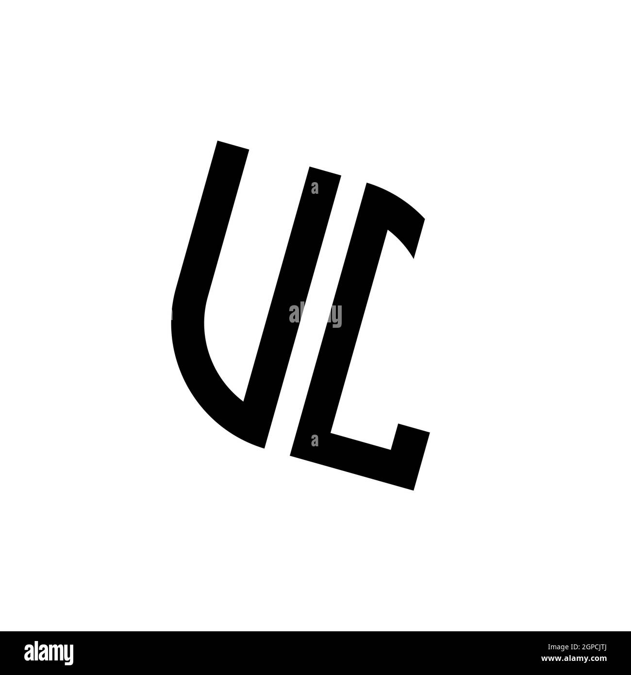 UL logo with geometric shape vector monogram design template isolated ...