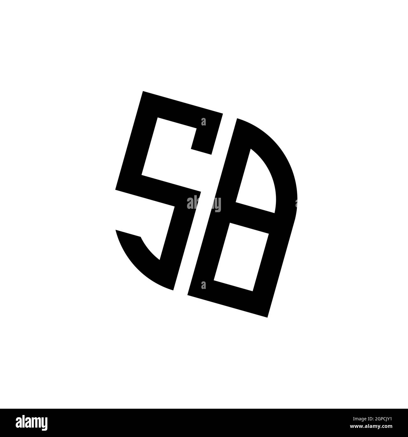 SB logo with geometric shape vector monogram design template isolated ...