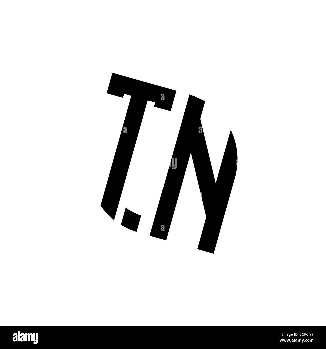 TN logo with geometric shape vector monogram design template isolated ...