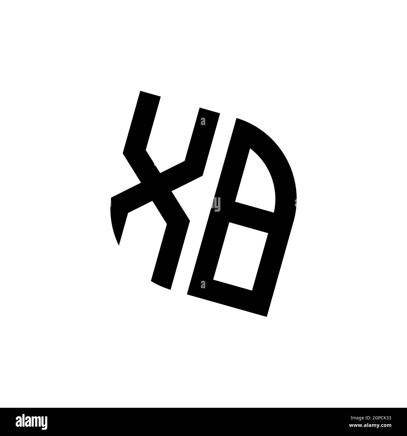 XB logo with geometric shape vector monogram design template isolated ...