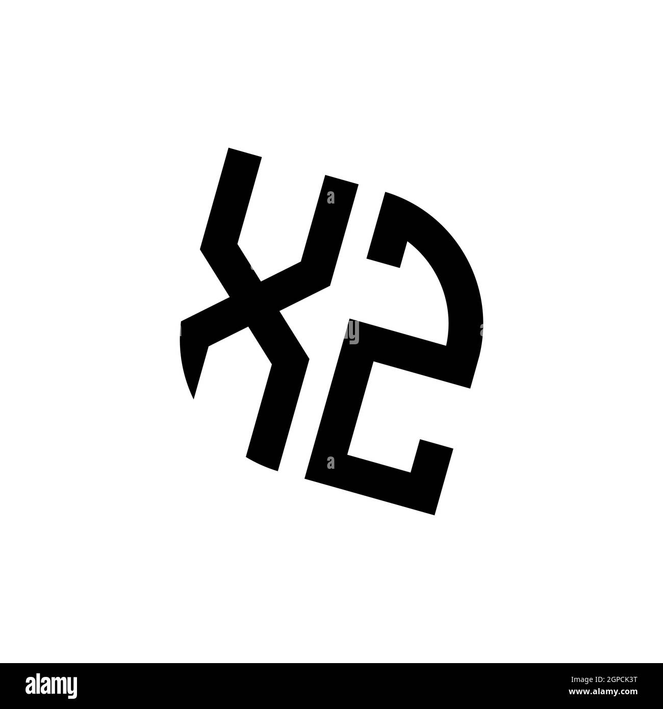 XZ logo with geometric shape vector monogram design template isolated ...