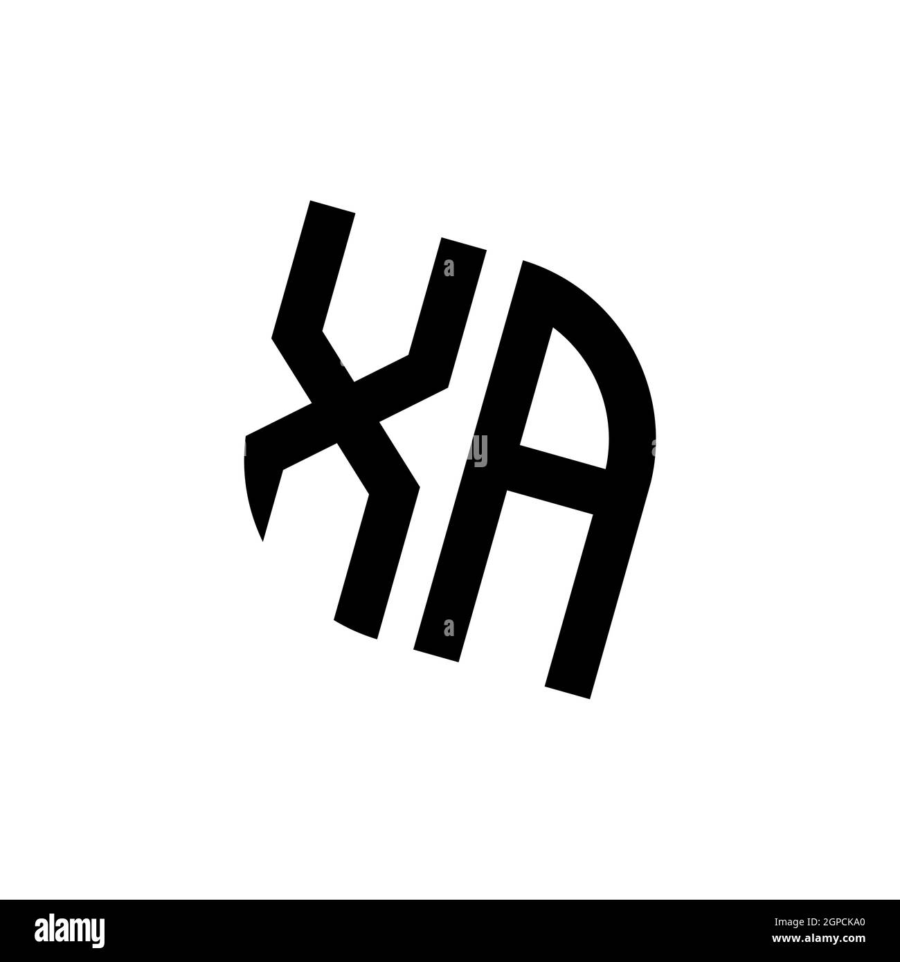 XA logo with geometric shape vector monogram design template isolated ...