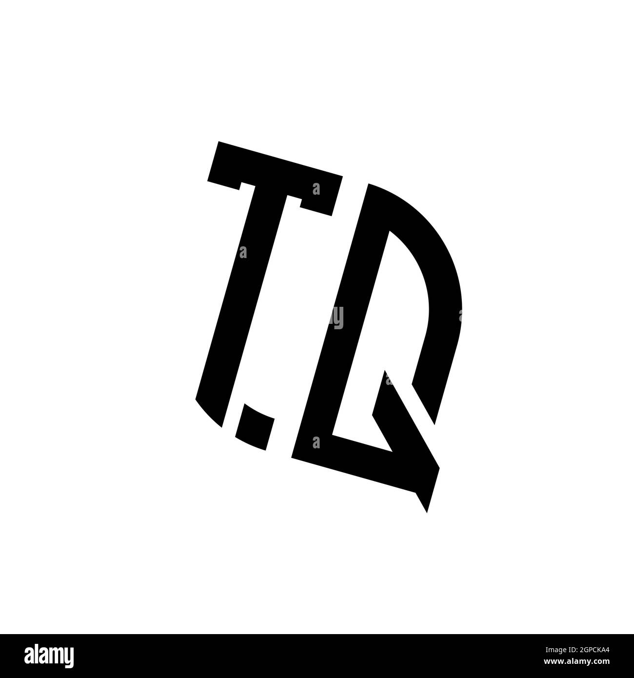TQ logo with geometric shape vector monogram design template isolated ...