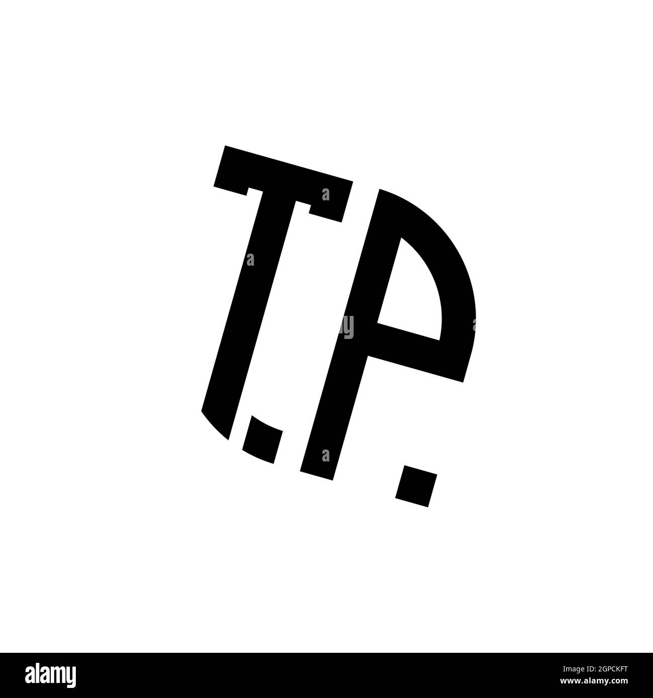 TP logo with geometric shape vector monogram design template isolated ...
