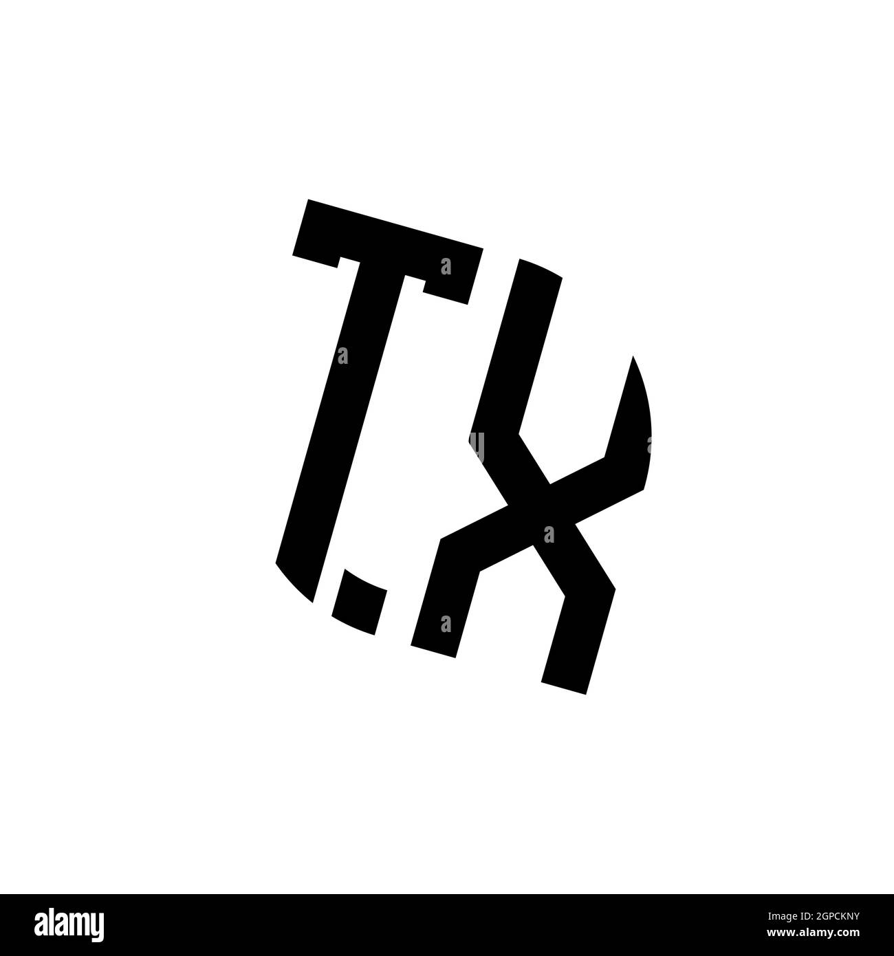 TX logo with geometric shape vector monogram design template isolated ...