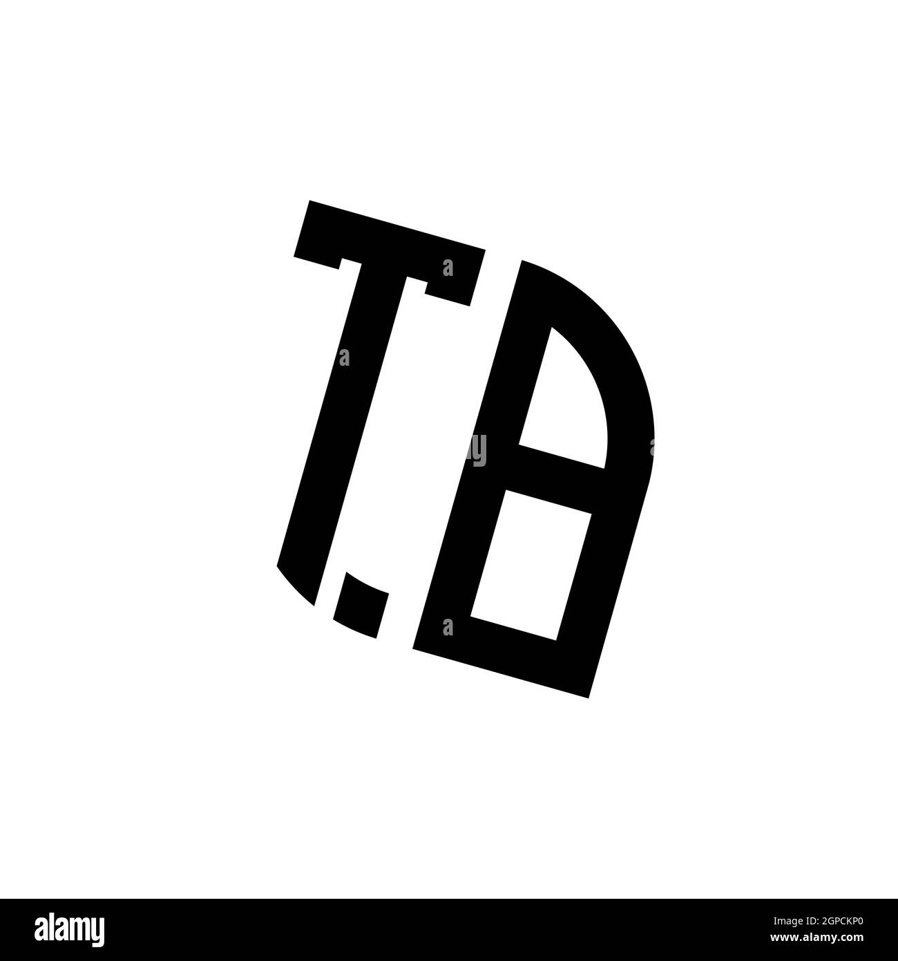TB logo with geometric shape vector monogram design template isolated ...