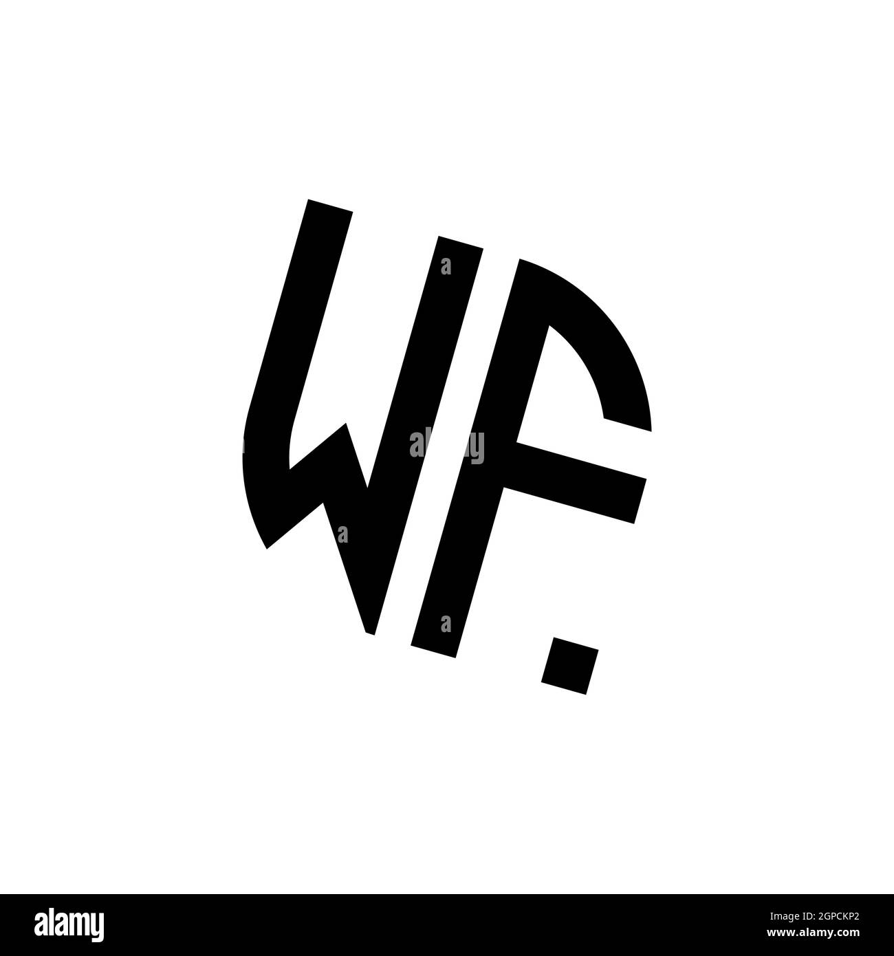 WF logo with geometric shape vector monogram design template isolated ...