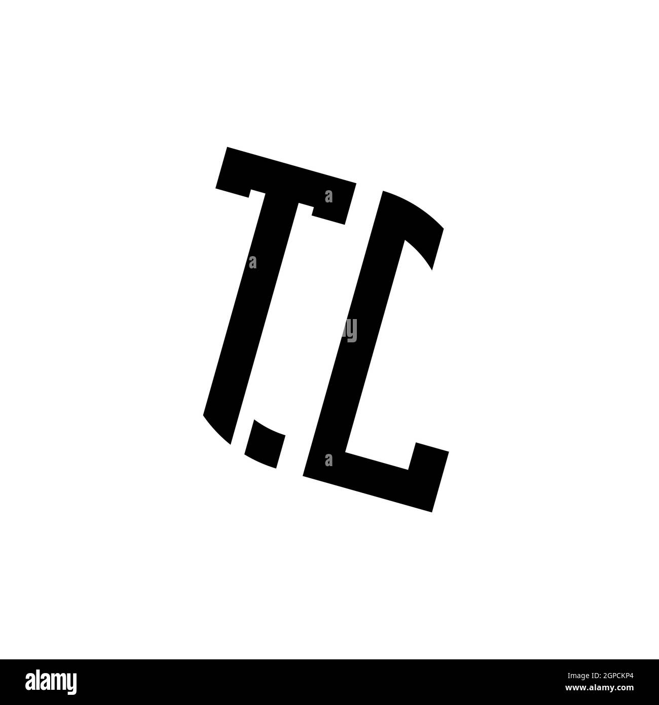 TL logo with geometric shape vector monogram design template isolated ...