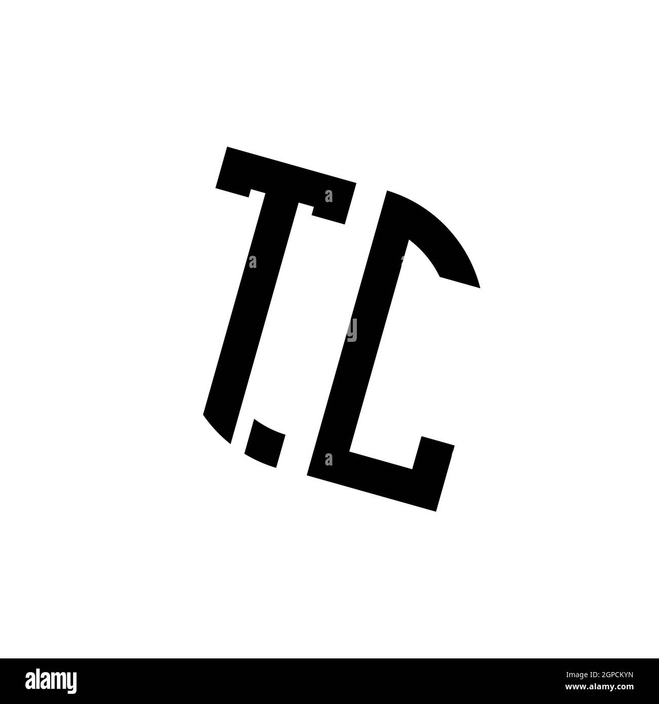 TC logo with geometric shape vector monogram design template isolated ...